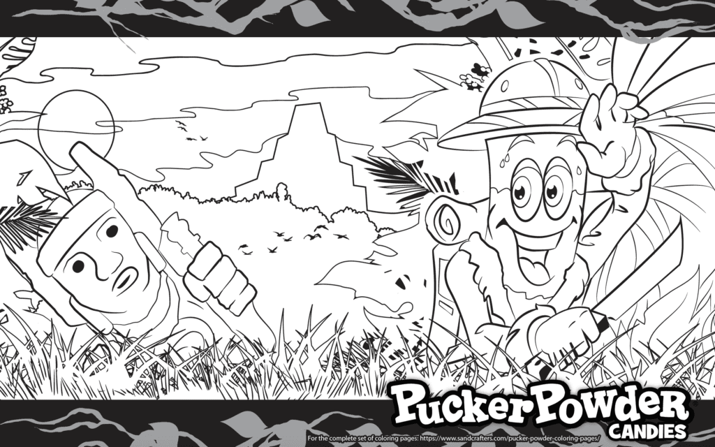Pucker Powder Coloring Pages - SandCrafters™