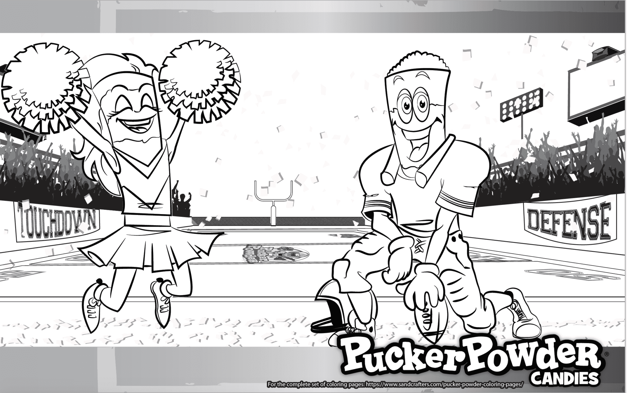 Pucker Powder Coloring Pages - SandCrafters™