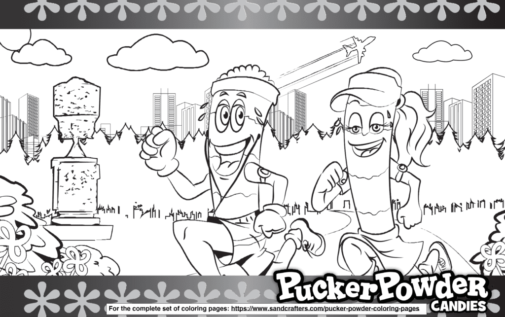 Pucker Powder Coloring Pages - SandCrafters™