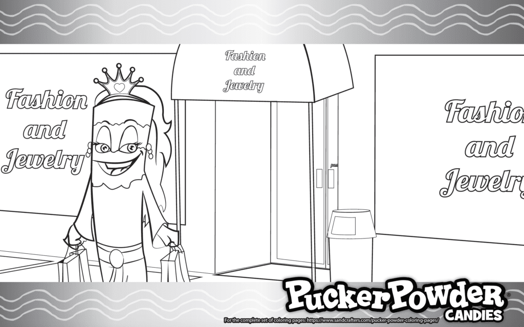 Pucker Powder Coloring Pages - SandCrafters™
